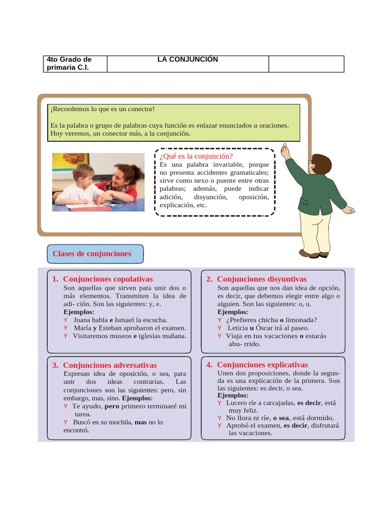 La-Conjunción 4G-CI | PDF | Gramática | Mecánica del lenguaje