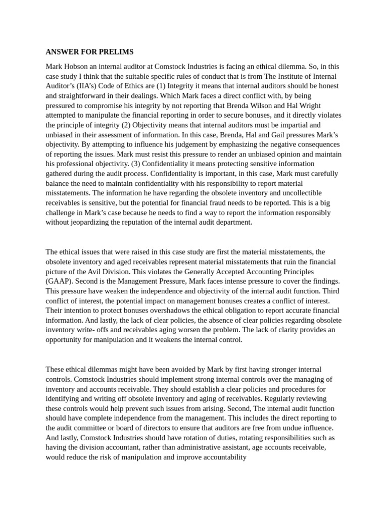 Operations Auditing Answer For Prelims | PDF | Internal Audit | Audit