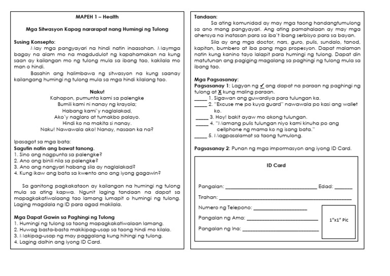 Activity in MAPEH | PDF