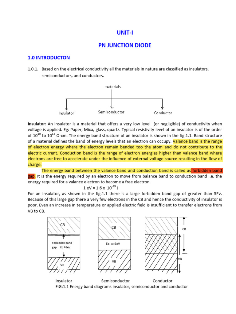 Lecture - Handouts - EC101 - MO23 - Module 1 | PDF | P–N Junction | Rectifier