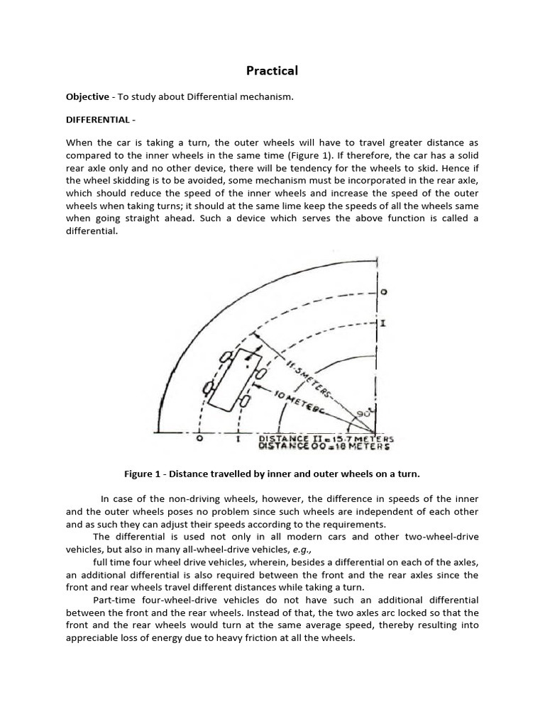 Practical 6 Differential Mechanism | PDF | Axle | Machines