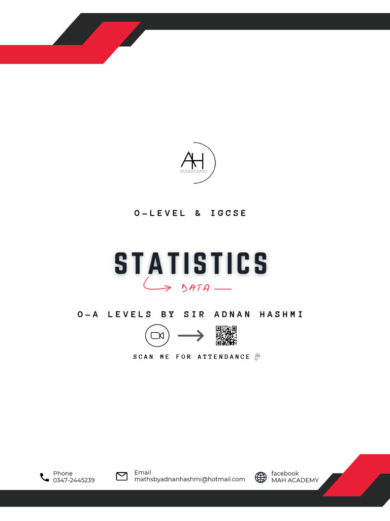 Statistics Part 1 - Mean - Median - Mode - Adnan Hashmi - MAH ACADEMY (0347-2445239) PDF | PDF ...