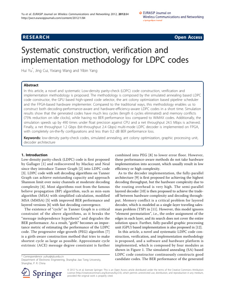 Systematic_construction_verification_and_implement | PDF | Low Density Parity Check Code ...