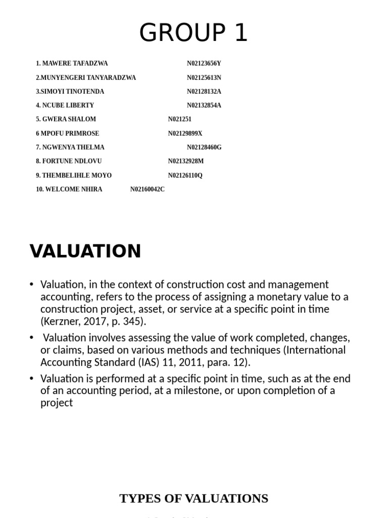 Valuation | PDF | Valuation (Finance) | Employment