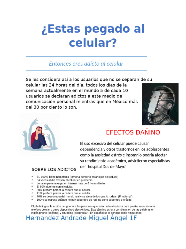 Estas Pegado Al Celular | PDF