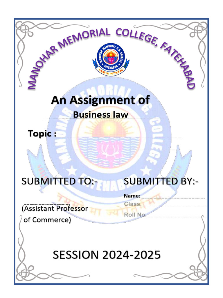 Front Page Bcom | PDF