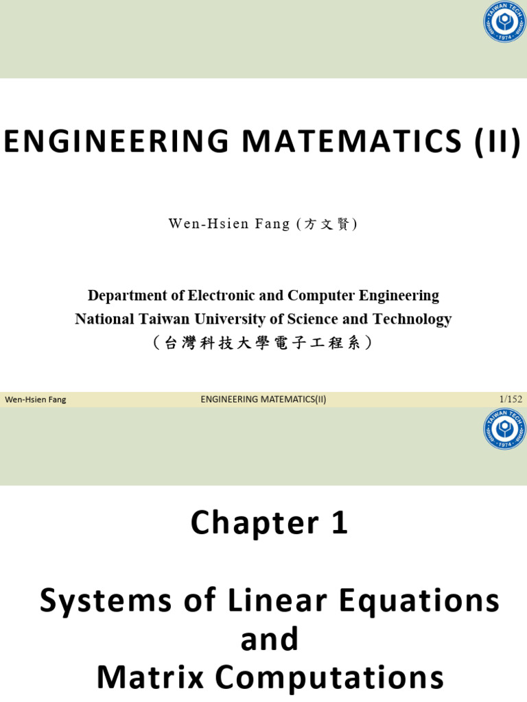 Chapter_1_Systems_of_Equations_and_Matrices | PDF | Equations | System ...