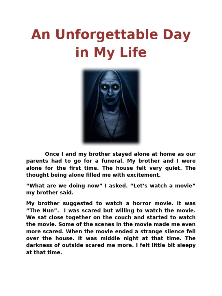 An Unforgettable Day in My Life | PDF