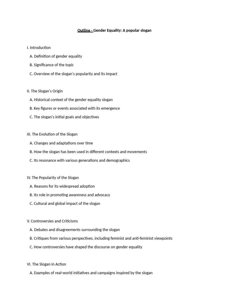 Gender Equality: Slogan Evolution and Impact | PDF