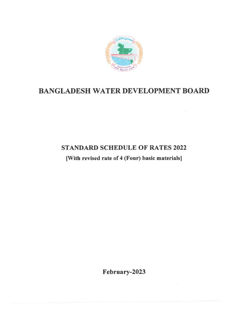 BWDB Schedule of Rates | PDF | Specification (Technical Standard) | Paint