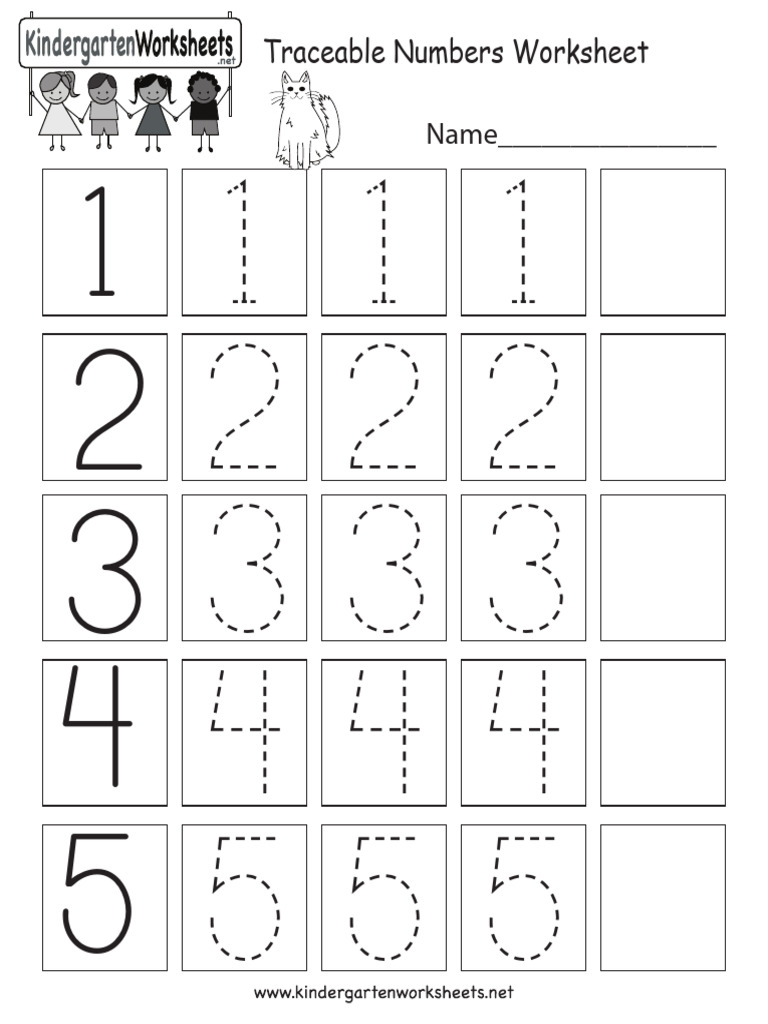 Traceable Numbers Worksheet | PDF
