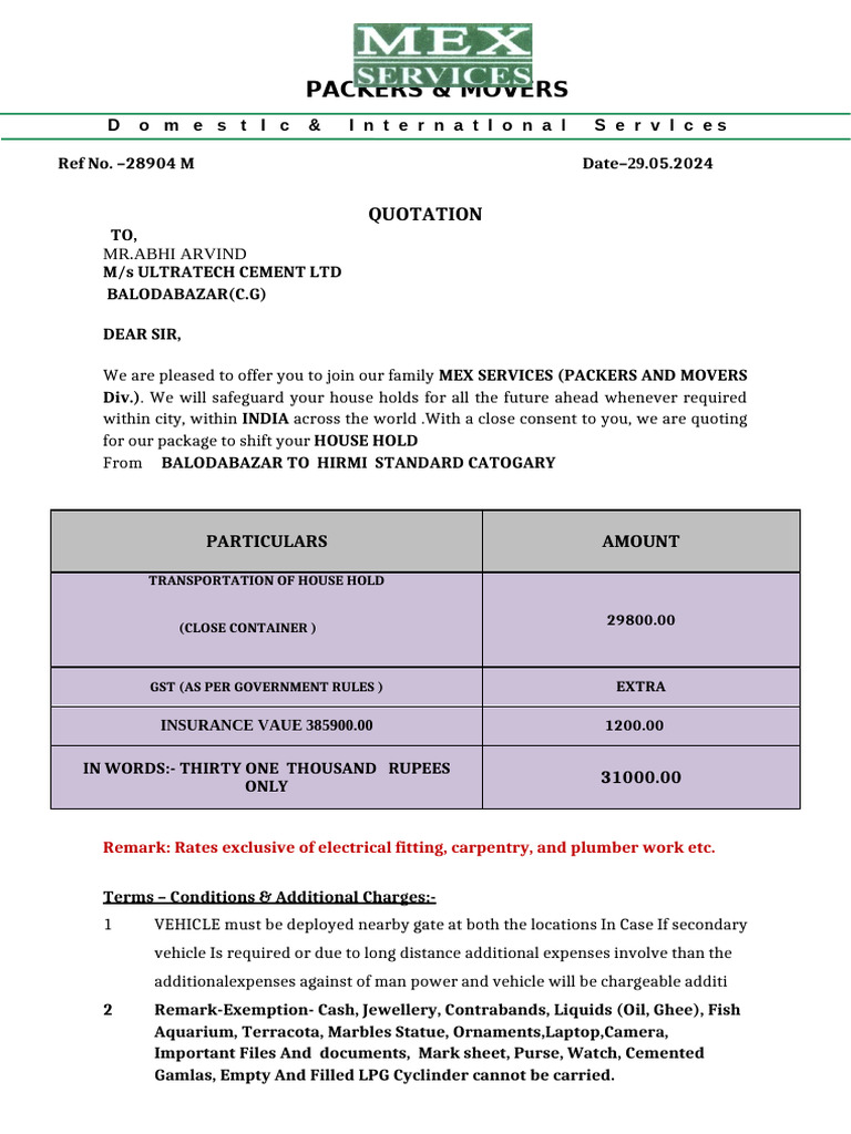 MR - Abhi Arvind Final Offer Utcl | PDF
