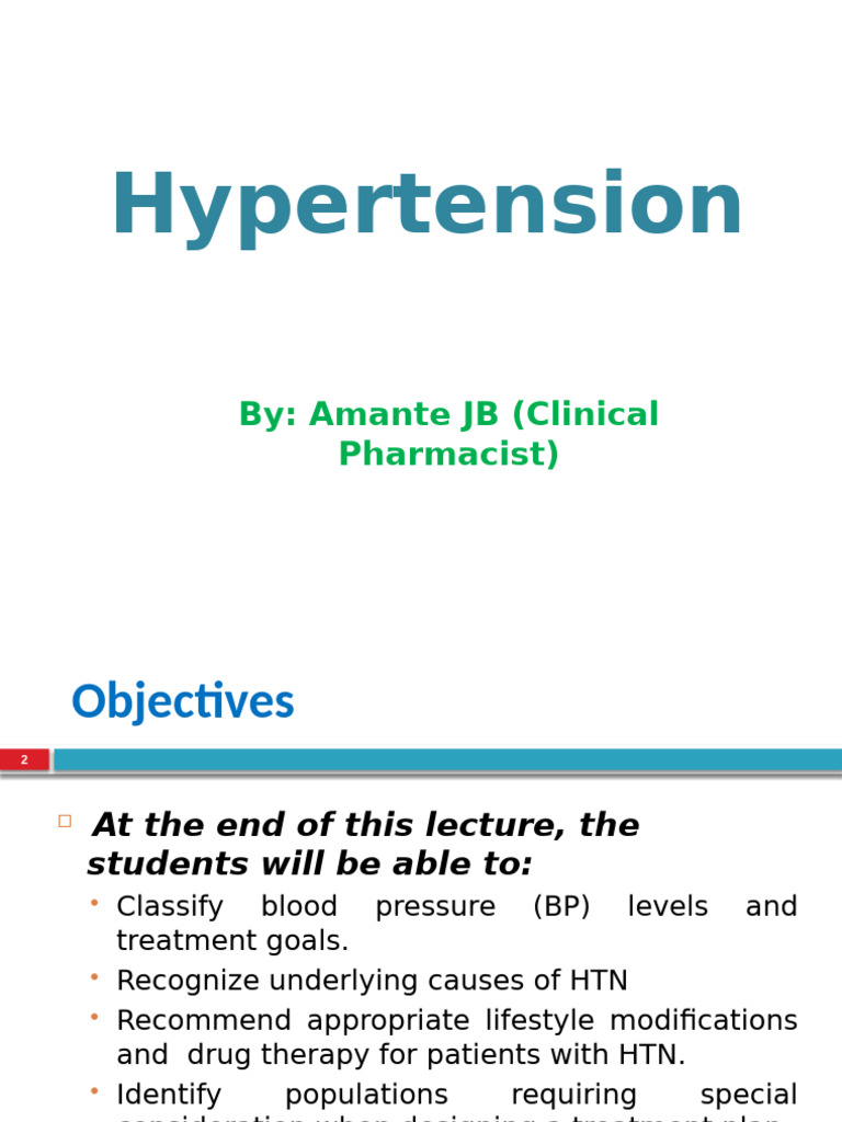 Hypertension PPT 2023 | PDF | Blood Pressure | Hypertension