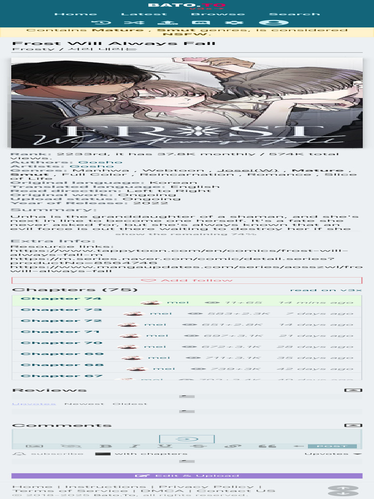 Frost Will Always Fall Manga | PDF | Anime And Manga | Comics