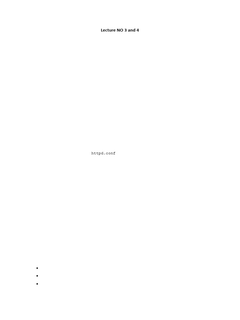 Lecture NO 3 and 4 | PDF | Web Server | Internet & Web Lecture NO 3 and 4 | PDF | Web Server | Internet & Web
