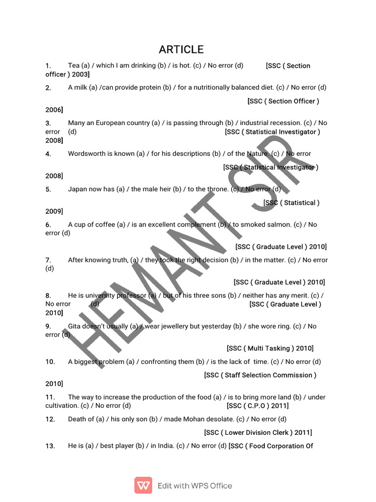 Article Question - 020835 | PDF