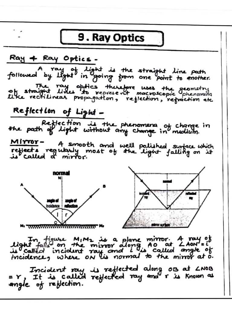 Reflection and Refraction | PDF | Physical Chemistry | Physical Phenomena