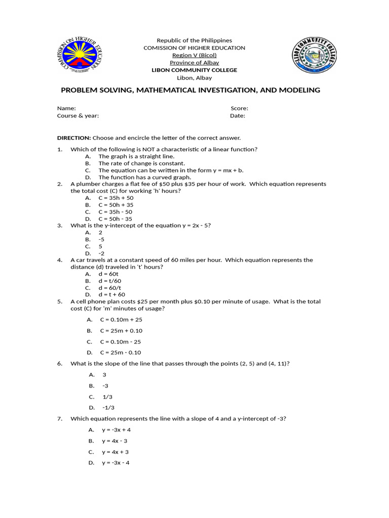 Modeling Questionnaire Pdf Interest Compound Interest