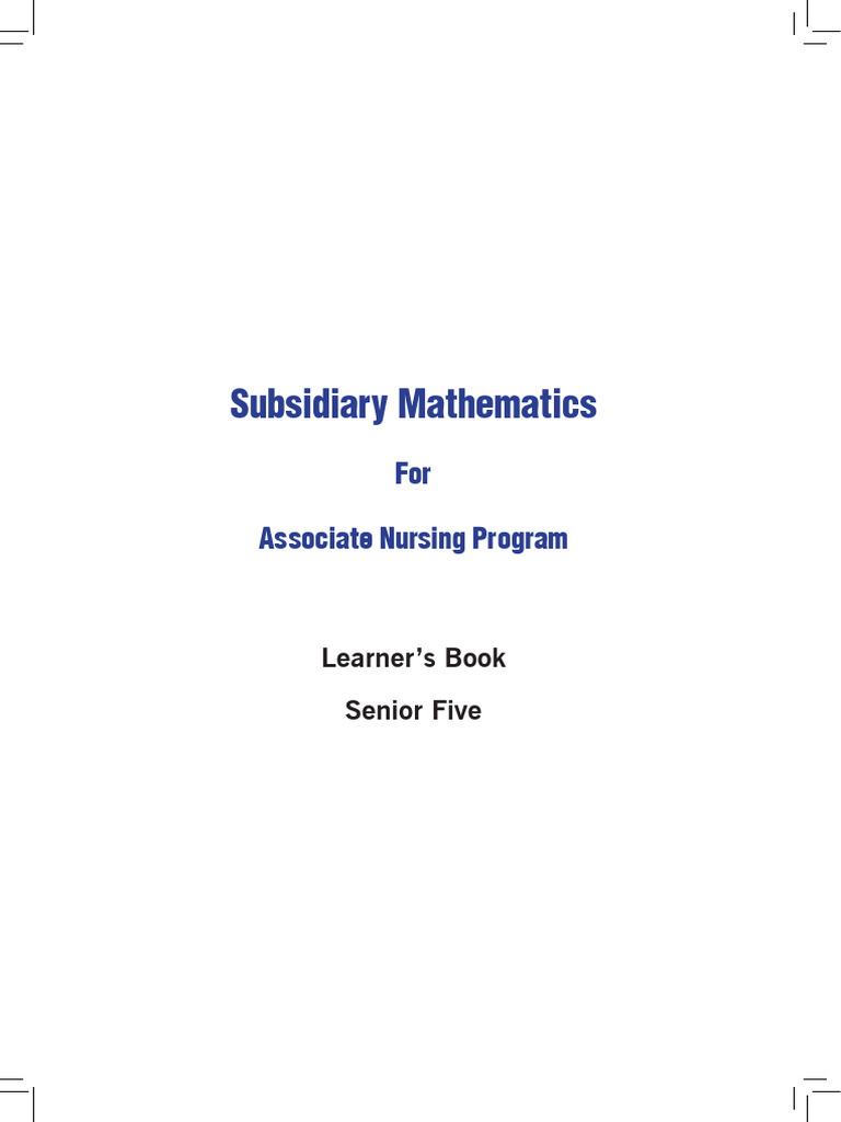 Subsidiary Mathematics Learners Book 5 | PDF | Trigonometric Functions ...