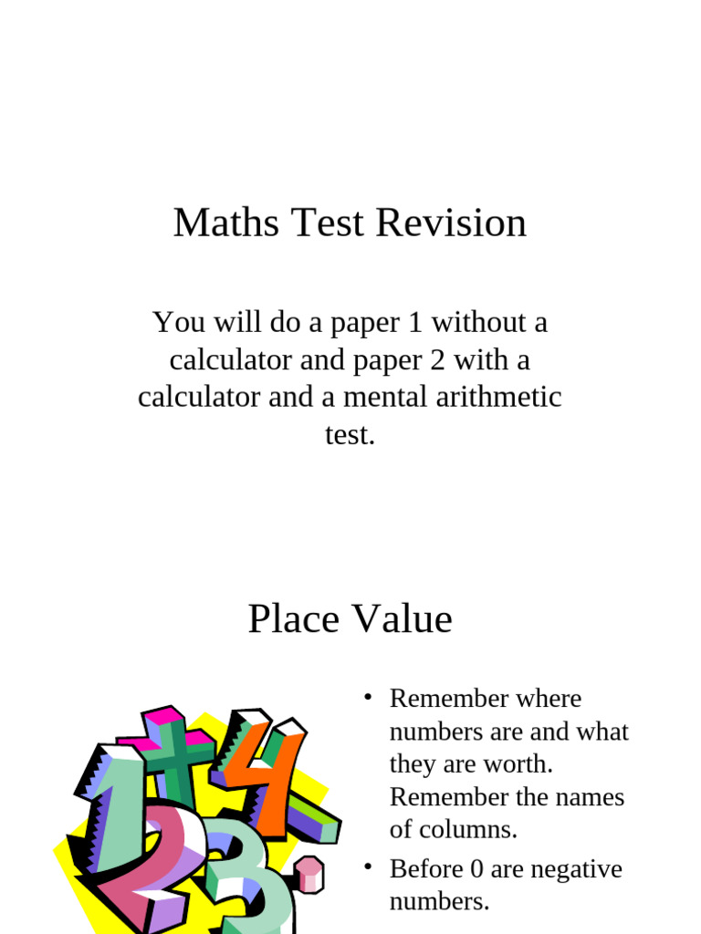 Y6 Check Point Revision Notes | PDF | Multiplication | Triangle