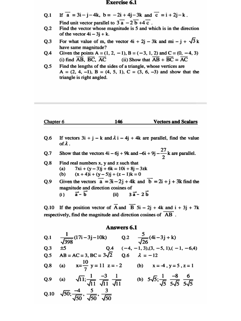 MTH 103 (Solution To Exercise 6.1) - Sam-Melody | PDF