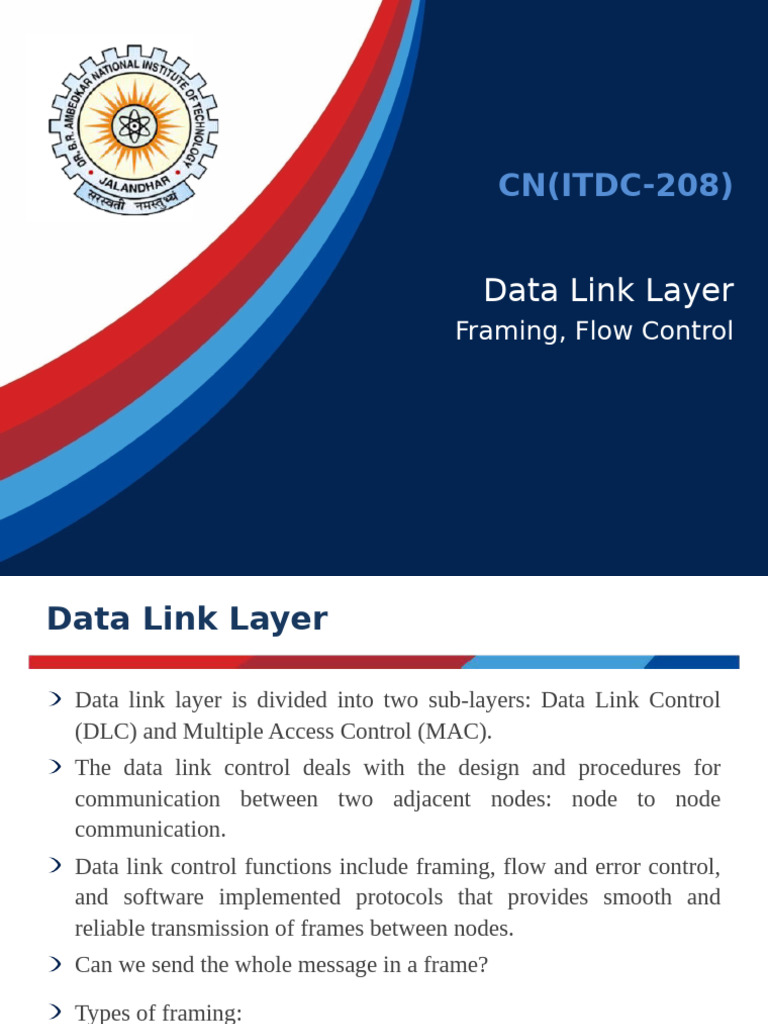 8- Data Link Layer | PDF | Transmission Control Protocol | Computer Standards