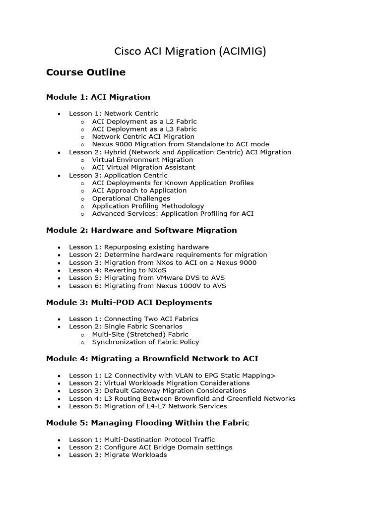 2021424378-CiscoACIMigration | PDF | Computer Networking | Computer Science
