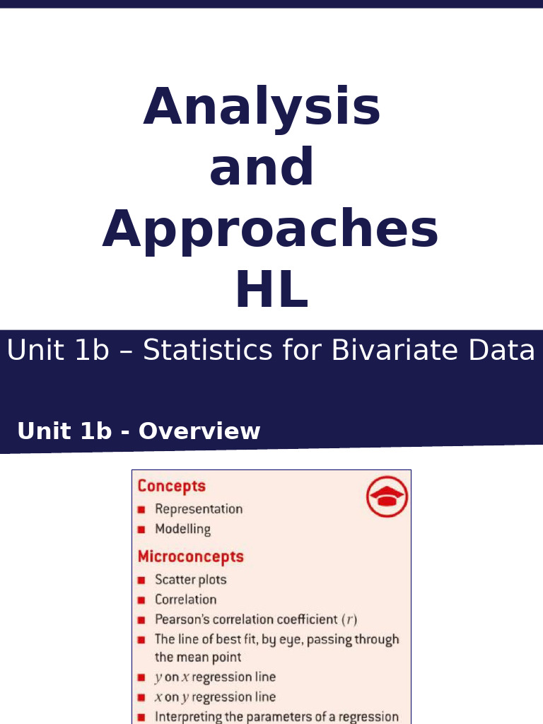 AA SL - Unit 1b - Bivariate Data | PDF | Scatter Plot | Data Analysis