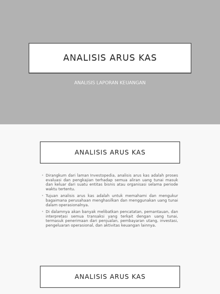 Analisis Arus Kas | PDF