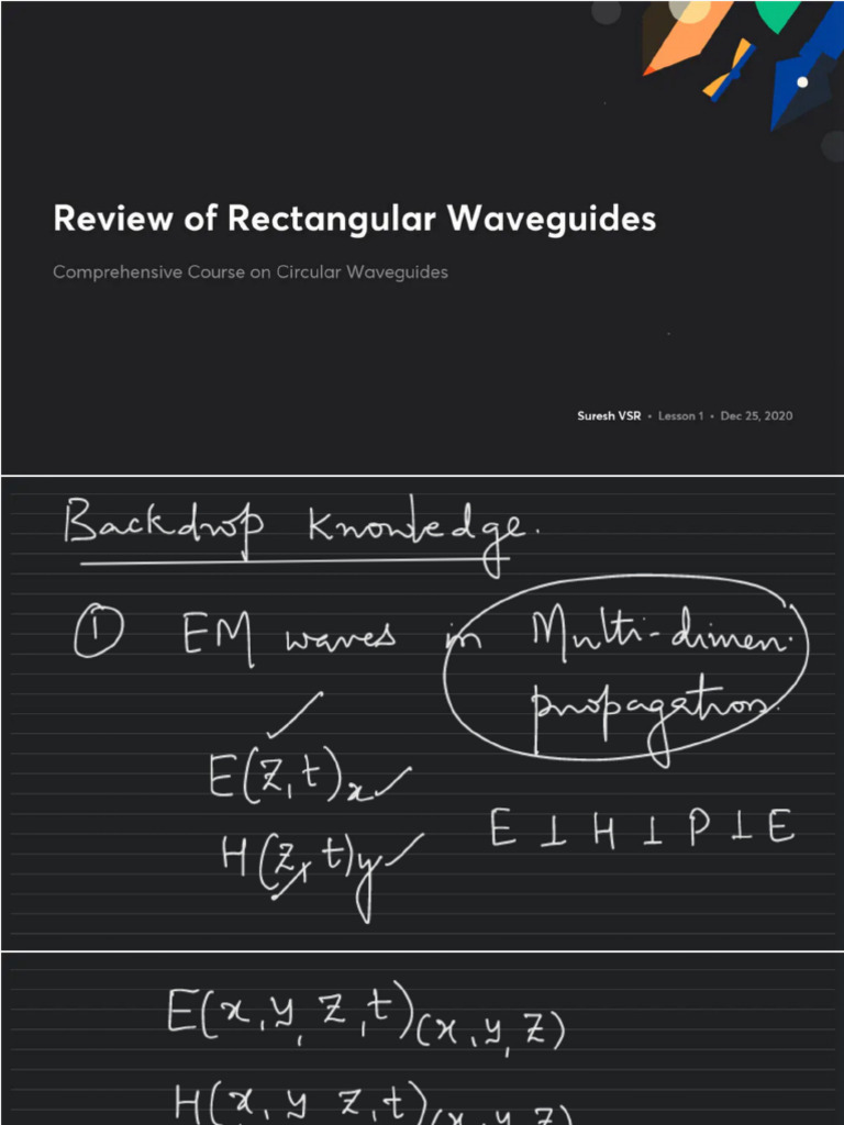 Review of Rectangular Waveguides With Anno | PDF