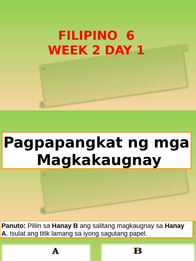 Week 2 PPT Fil Q4 G6 | PDF