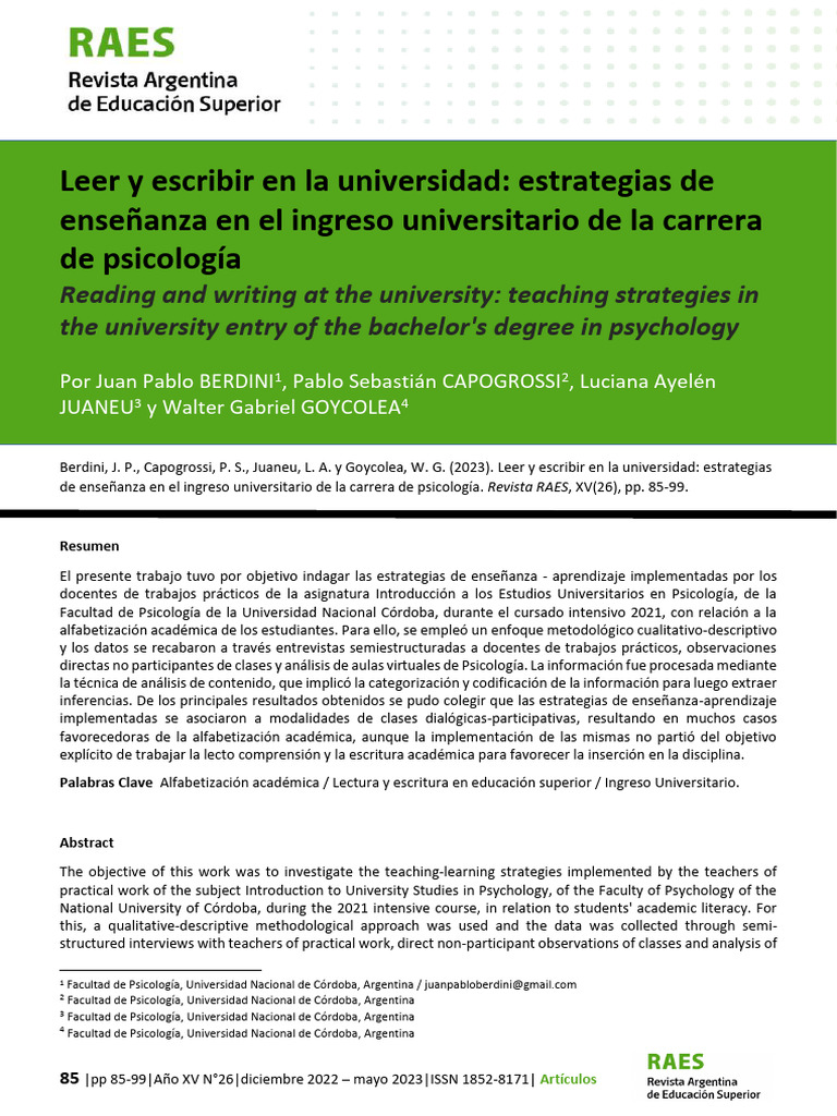 1721-Texto Del Artículo-4998-1-10-20230707 | PDF | Enseñando | Maestros