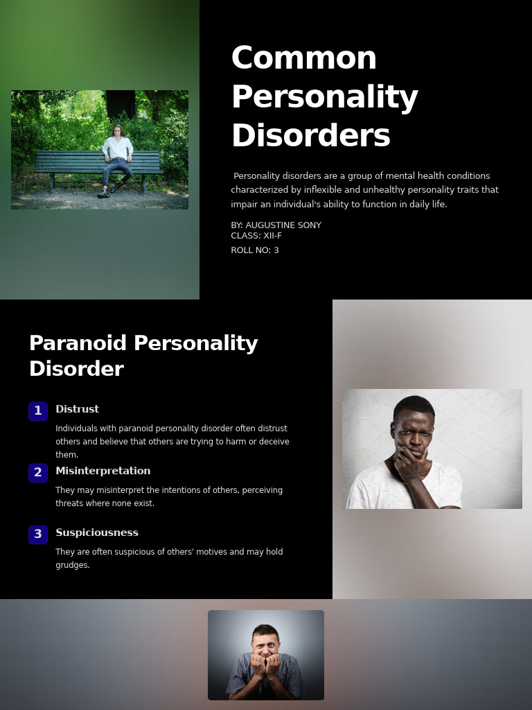 Common Personality Disorders Augustine | PDF | Personality Disorder ...