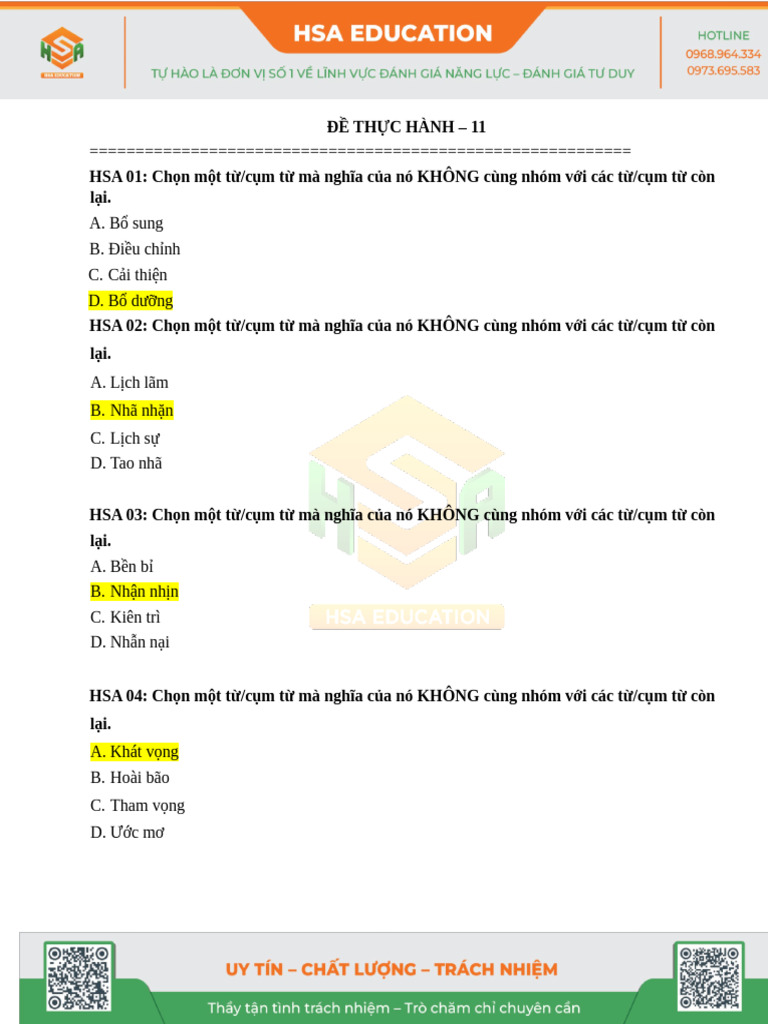NH TNH - THC HNH 11 | PDF