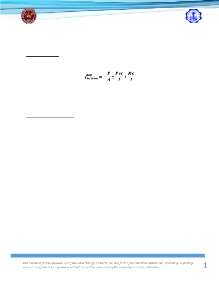 Part 1 Module 3 Computation of Fiber Stresses in Prestressed Section | PDF | Stress (Mechanics ...