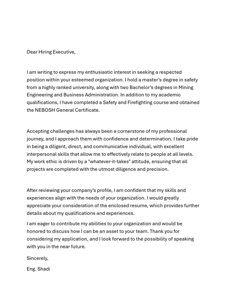 Senior Safety Engineer SHADI SHADDAD AMER | PDF | Occupational Safety ...