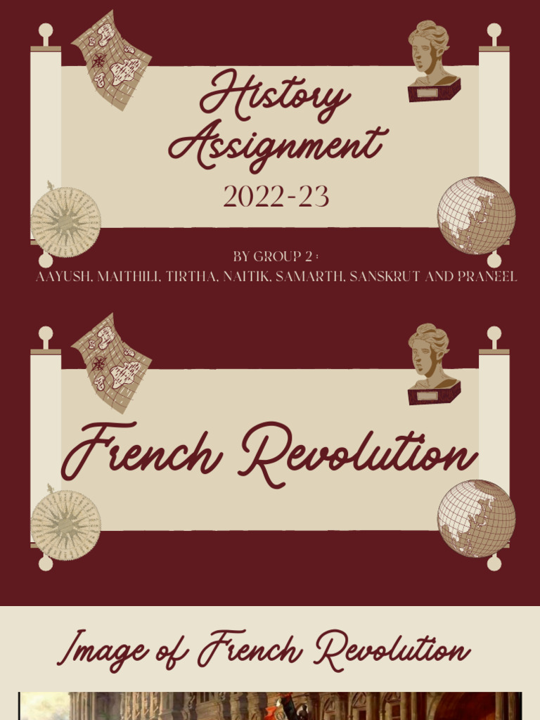 Simple Red and Beige Vintage Illustration History Report Presentation ...