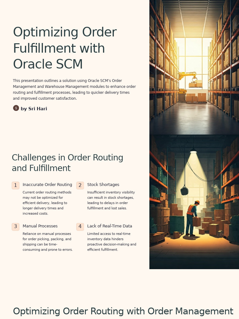 Optimizing Order Fulfillment With Oracle SCM | PDF | Inventory | Supply ...