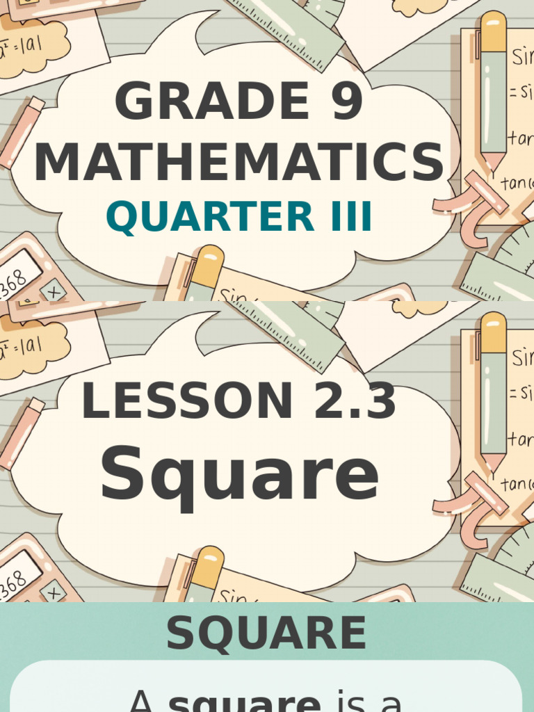 Grade 9 Q2L2.3 Square | PDF