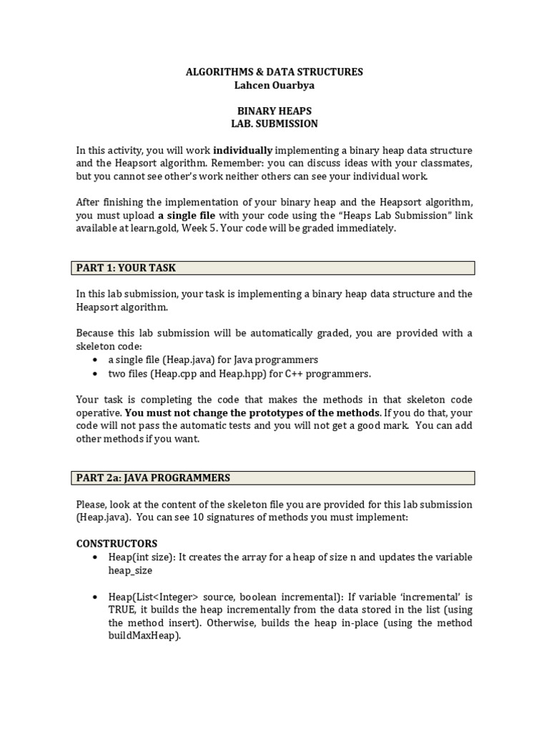 Heaps_LAB_SUBMISSION_Lahcen (1) | PDF | Constructor (Object Oriented ... Heaps_LAB_SUBMISSION_Lahcen (1) | PDF | Constructor (Object Oriented ...