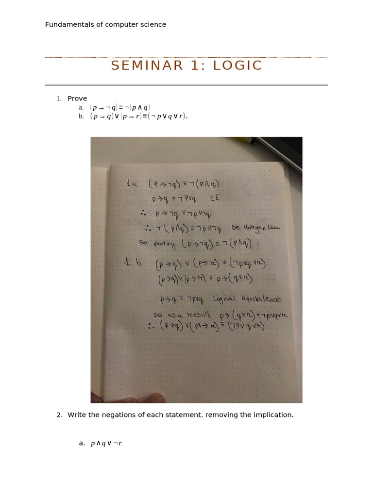 Seminar-Logic (FINAL) | PDF