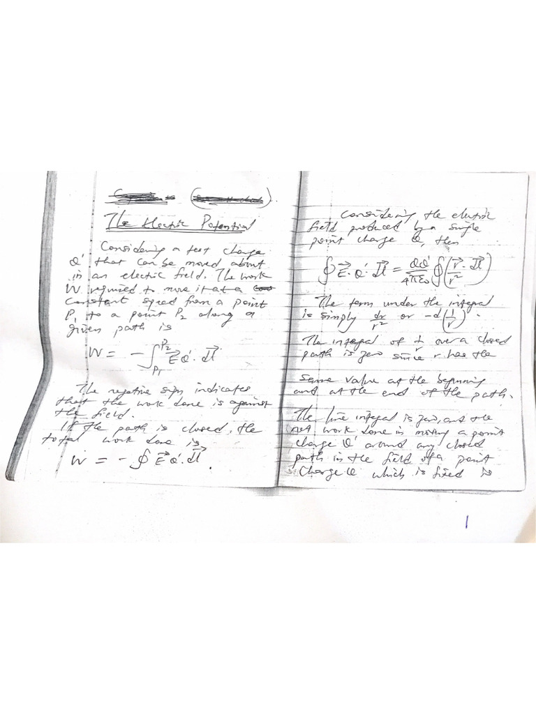 EEE 303 - 305 Electric Potential | PDF