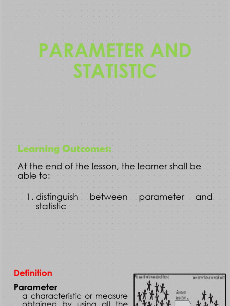 Parameter and Statistics 2025 | PDF | Standard Deviation | Variance