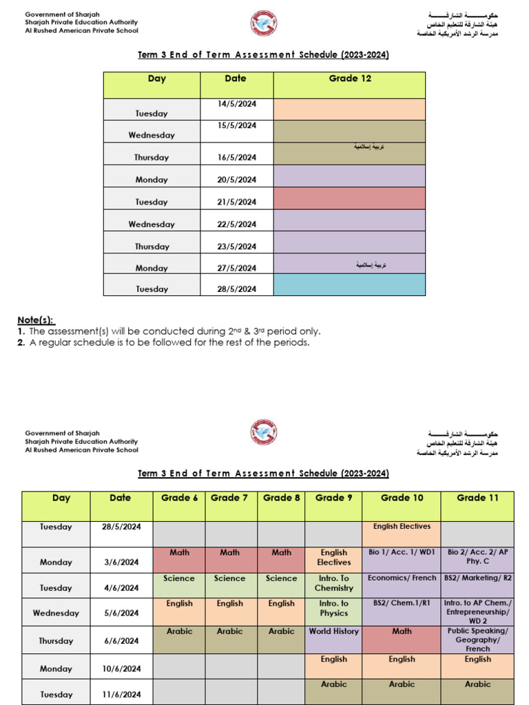 Term 3 Assessment Schedule 2024 | PDF | Secondary Education ...