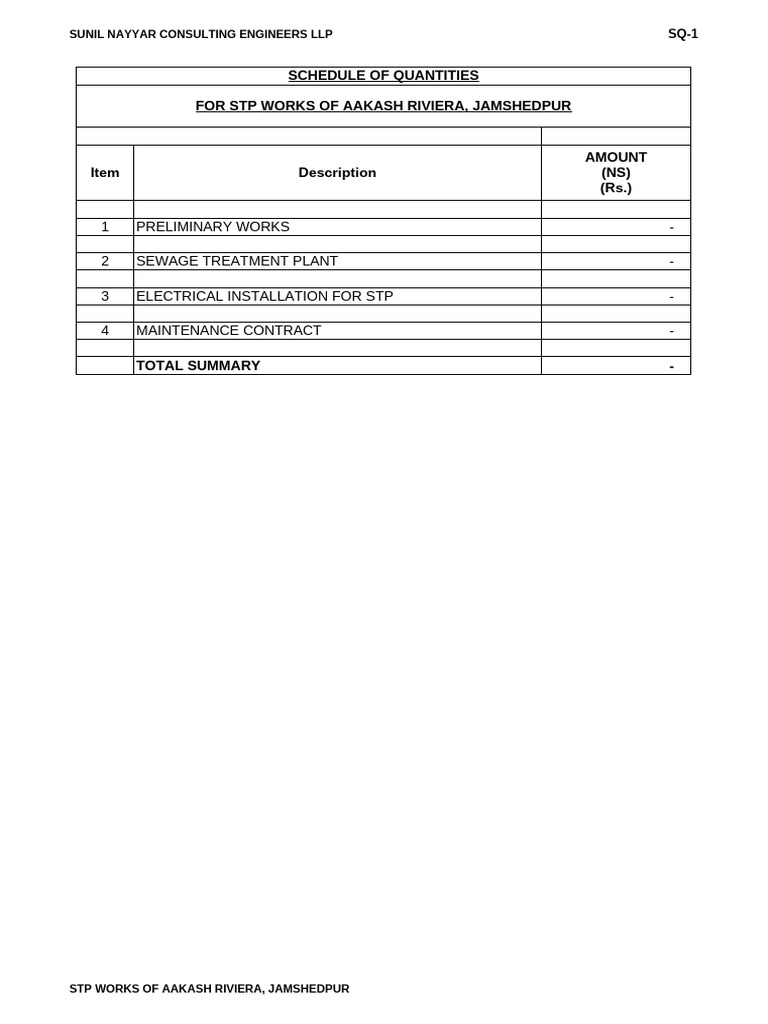 STP Boq-Mbr | PDF | Pump | Membrane