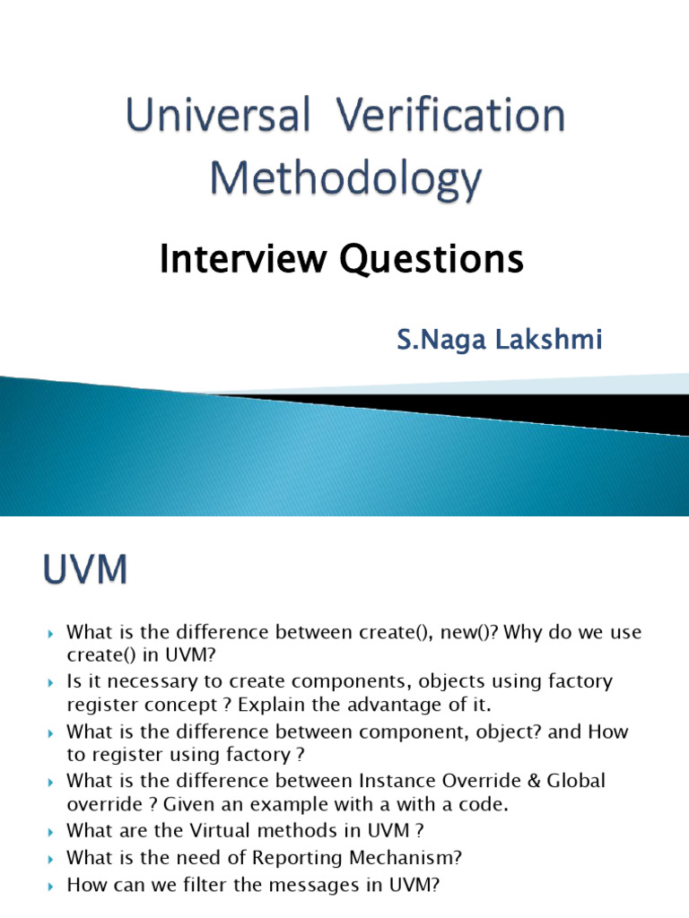 UVM Interview Questions | PDF | Databases | Software Development
