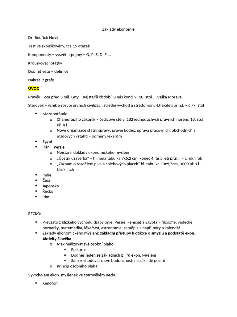 Základy Ekonomie | PDF