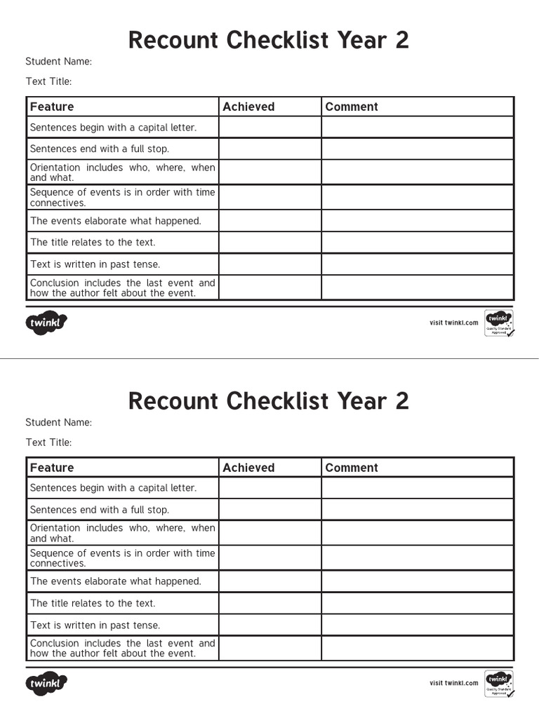 Au L 53246 Year 2 Recount Checklist | PDF