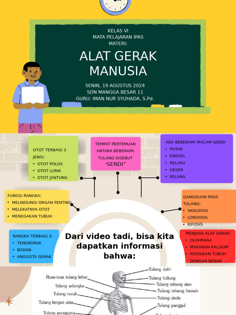 Sistem Gerak Manusia Kelas VI | PDF