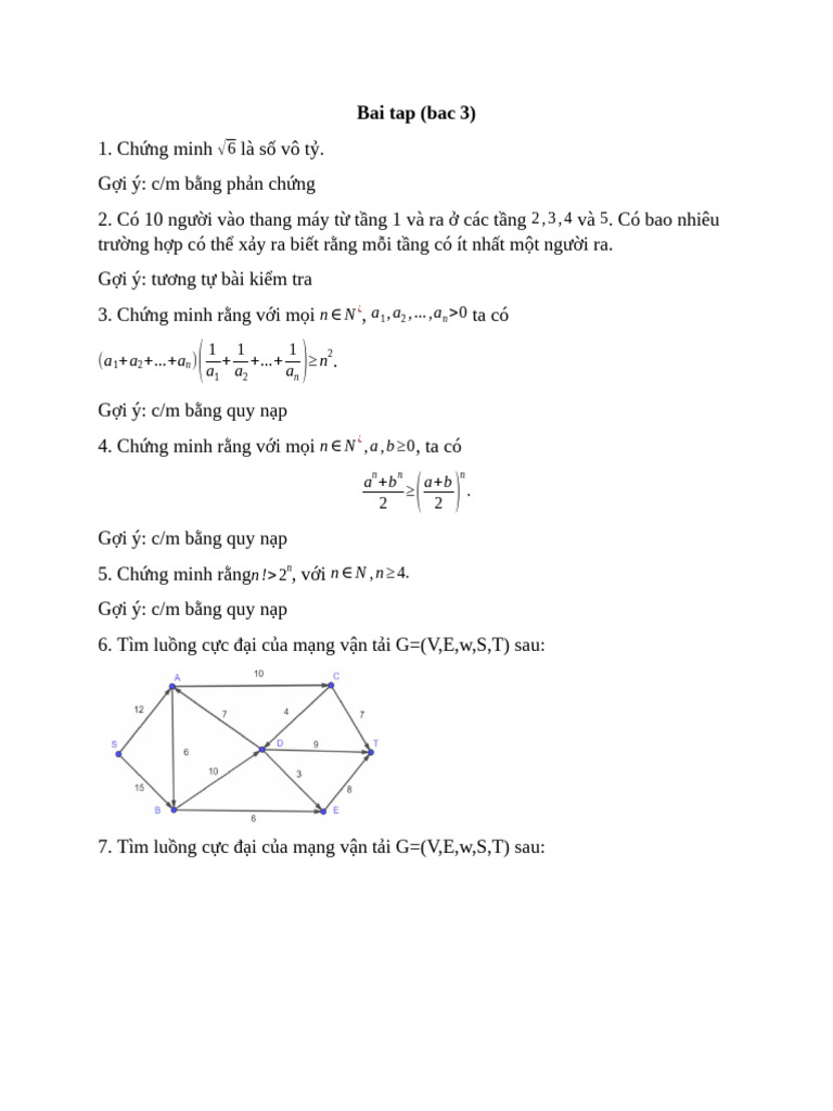 Bai Tap Toan Roi Rac b3 | PDF